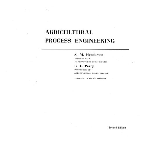 agricultural process engineering thrind edition by S.M.HENDERSON | PDF