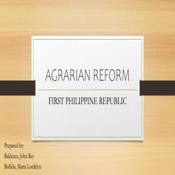 AGRARIAN-REFORM-1ST-Philippine-Republic.pptx