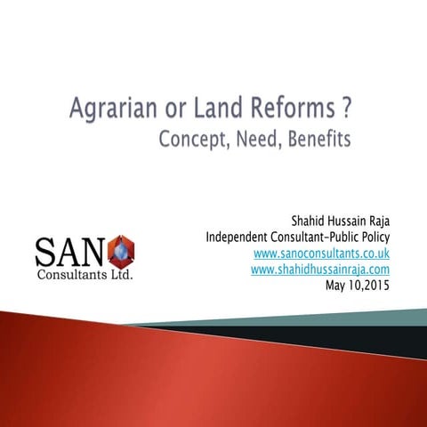 Agrarian or Land Reforms | PPTX