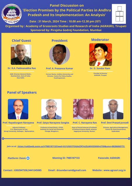 Invitation Card - AGRASRI One-day Round - Table Meeting on 'Rajiv ...