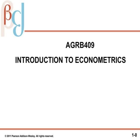 Econometrics Ppt