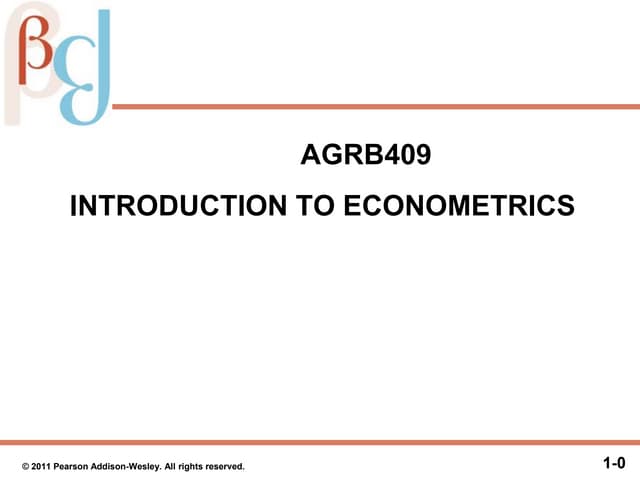 Econometrics Ppt