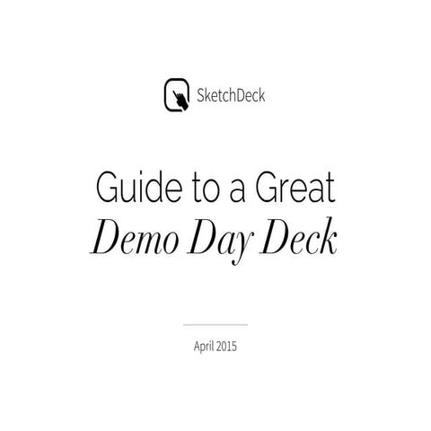A great demo day pitch | PDF
