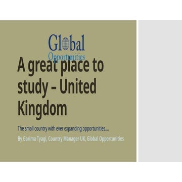 A great place to study - United Kingdom (UK) | PPT