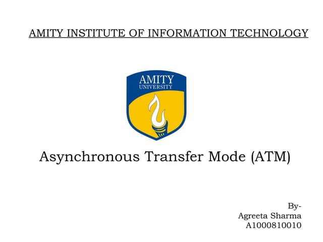 Asynchronous Transfer Mode Atm Ppt Computer Networking Computing