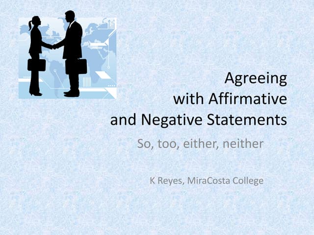 AGREE AND DISAGREE | PPTX