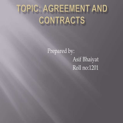 Agreement and contracts | PPTX