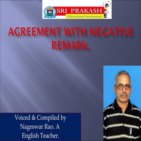 Agreements with Negative Remarks. | PPT