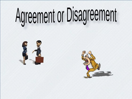 AGREE AND DISAGREE | PPT