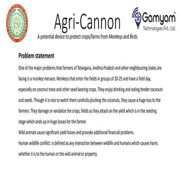 Monkey Scarer Device Hyderabad | Bird Scarer | Save crops | PPTX