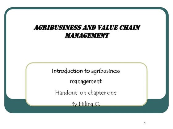 module 1 lesson 1 the agribusiness concept and dimensions.pptx | Agriculture | Industries