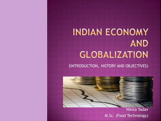 Ppt on indian economy | PPTX | Commodities | Economy