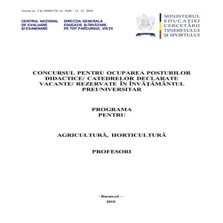 Agricultura horticultura programa_titularizare_2010_p | DOC