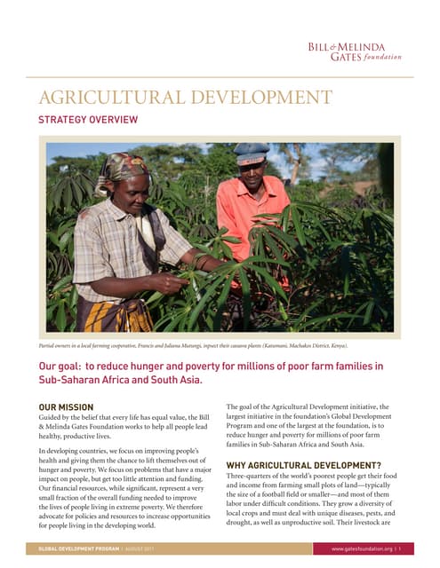 BMGF Agricultural-Development-Strategy-Overview | PDF