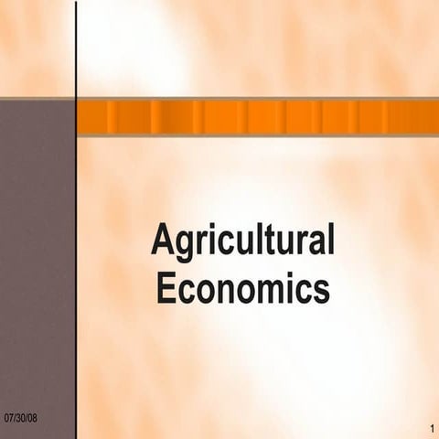 Agricultural Economics | PPT