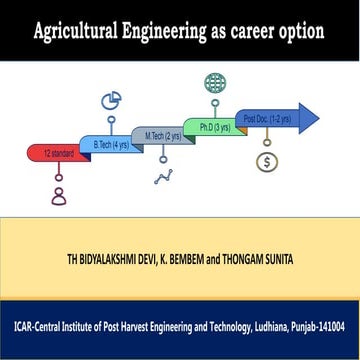 Agricultural engineering as career option | PPTX