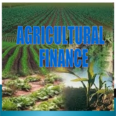 Agricultural finance | PPT