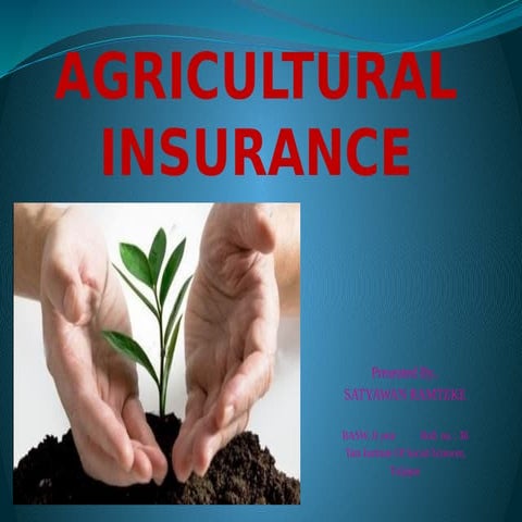 Agricultural Insurance | PDF
