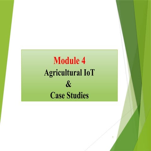 AGRICULTURAL Internet of Things case study | PPTX
