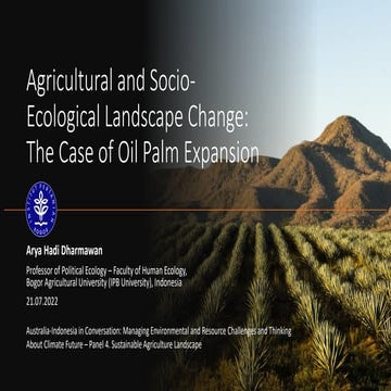 Palm oil and Environmental Sustainability: Facing Food, Climate and ...