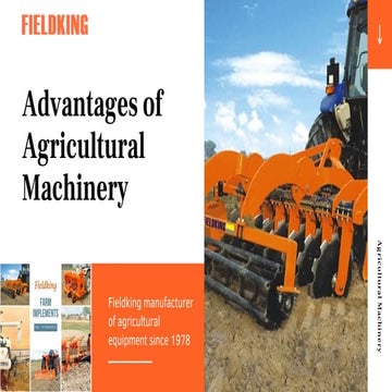 Advantages of Agricultural Machinery | PDF