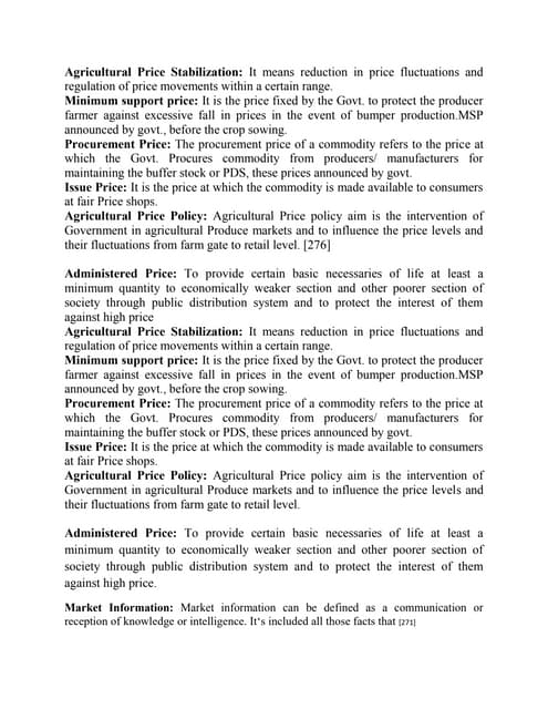Agriculture price policy | PPTX | Agriculture | Industries
