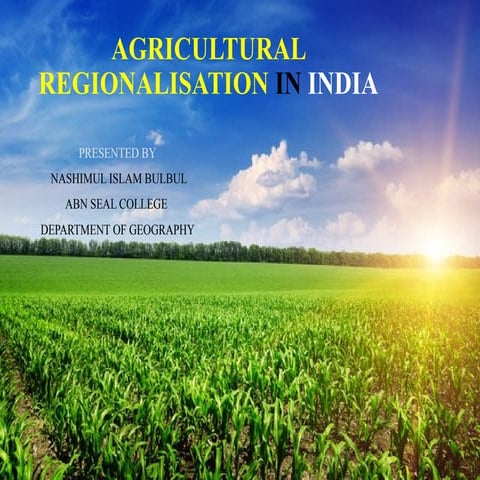 Lecture No. 3 Agroclimatic zones of india | PPTX