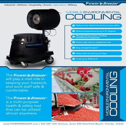 Agriculture Power Breezer Outdoor Cooling System | PDF