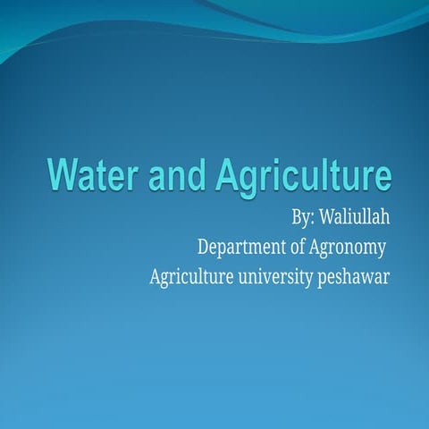 Agriculture_and_water_problems, discussions | PPT