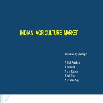 Agriculture assignment group 9.pptx | Agriculture | Industries
