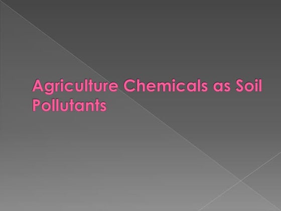 Soil or Land Pollution | PPT