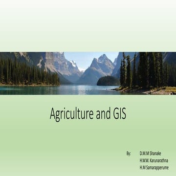 Agriculture & gis | PPTX