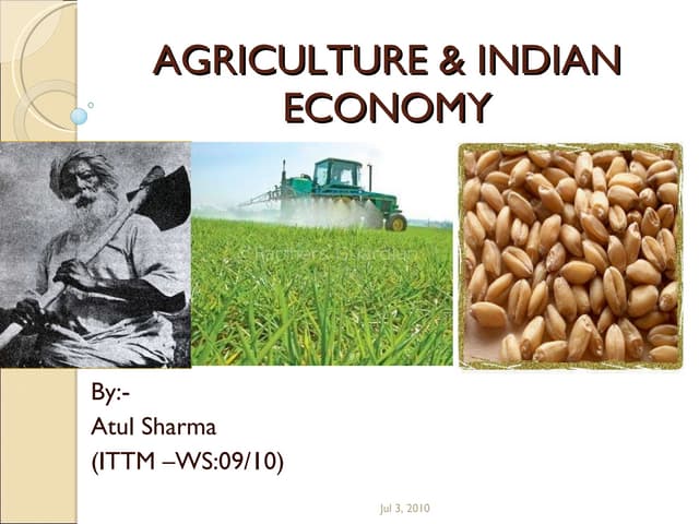Indian agriculture | PPTX | Agriculture | Industries