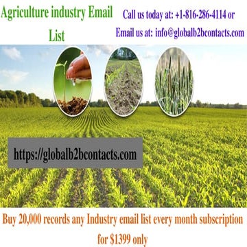 Agriculture industry email list | PDF