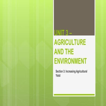 Agriculture Lesson 2.pptx Section Two IGCSE | PPTX