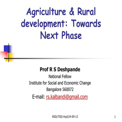 Agriculture & Rural Development TISS | PPTX