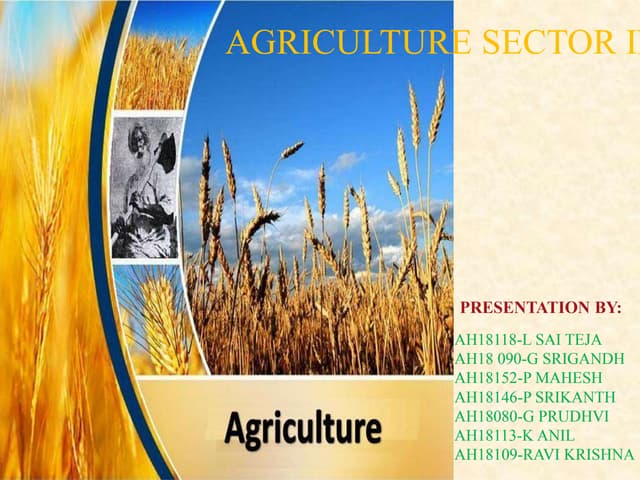 Indian agriculture | PPTX | Agriculture | Industries