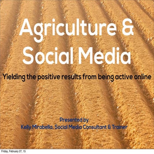 Social Media in Agriculture | PDF