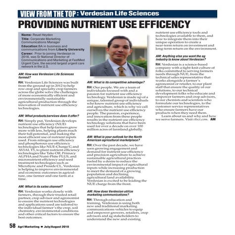 AgriMarketing - Providing Nutrient Use Efficiency | PDF