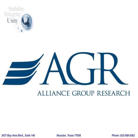 Alliance Group Research (AGR) Corporate Presentation | PPT