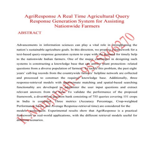 AgriResponse A Real Time Agricultural Query Response Generation System.docx