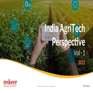 “India’s AgriTech Landscape – A Perspective Report” | PDF