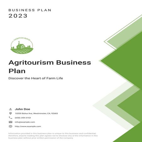 Agritourism Business Plan Example | Upmetrics | PDF