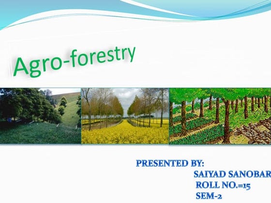 Agroforestry | PPT