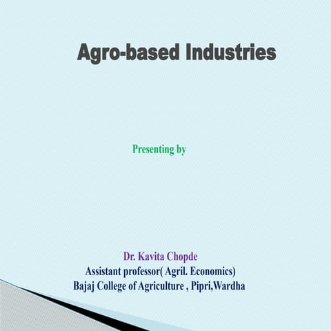 Introduction to Agribusiness Management | PPTX