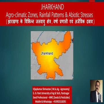 Agro climatic zones of jharkhand, rainfall patterns & abiotic stresses ...