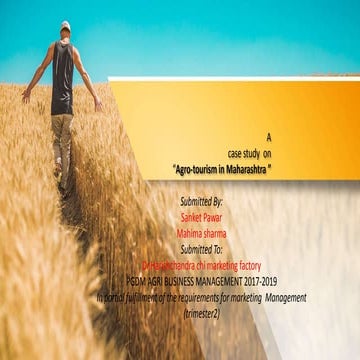 Agro tourism in maharashtra | PPTX