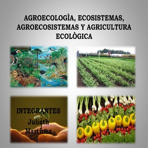 Agroecologia,ecosistemas,agroecosistemas y agricultura ecologica | PPTX