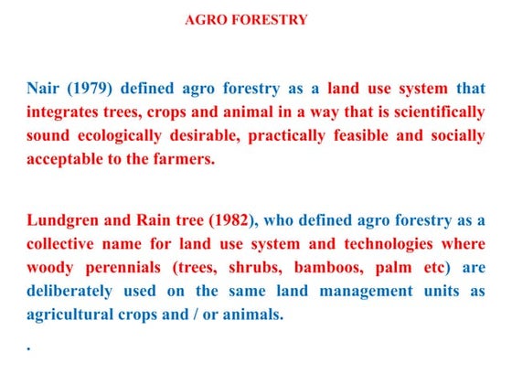 Agroforestry | PPT