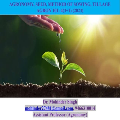 CLASSIFICATION OF FIELD CROPS | PPTX